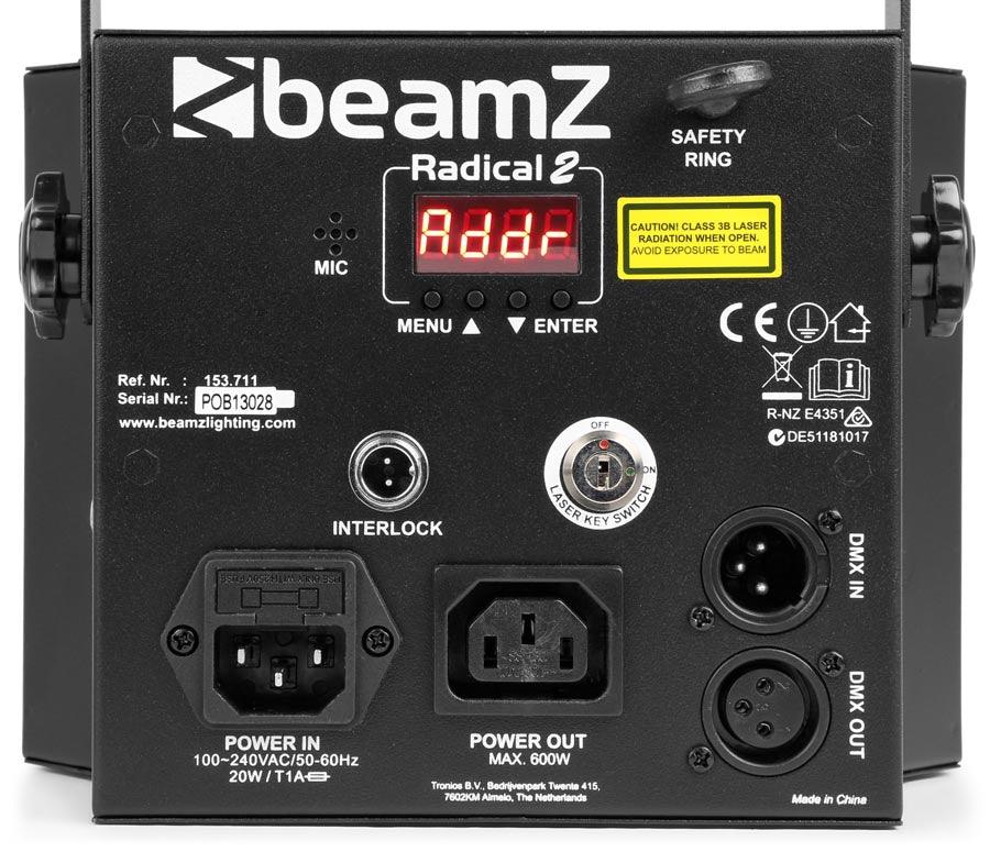 BeamZ "Radical II" 3-in-1 Effekt - Derby/Strobe/Laser mit IR ...